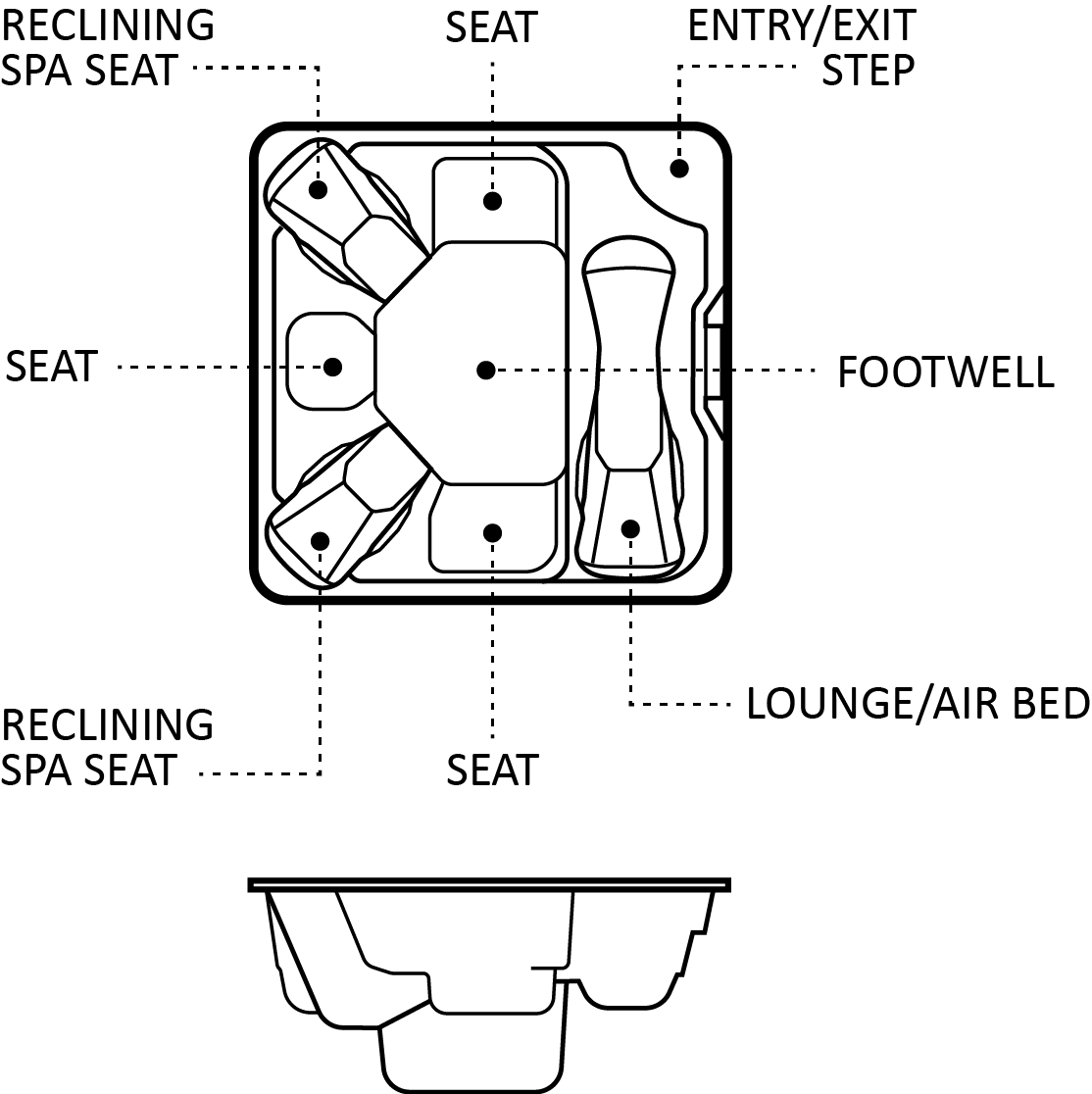 Sorrento Spa Square – Pisces Pools Plus